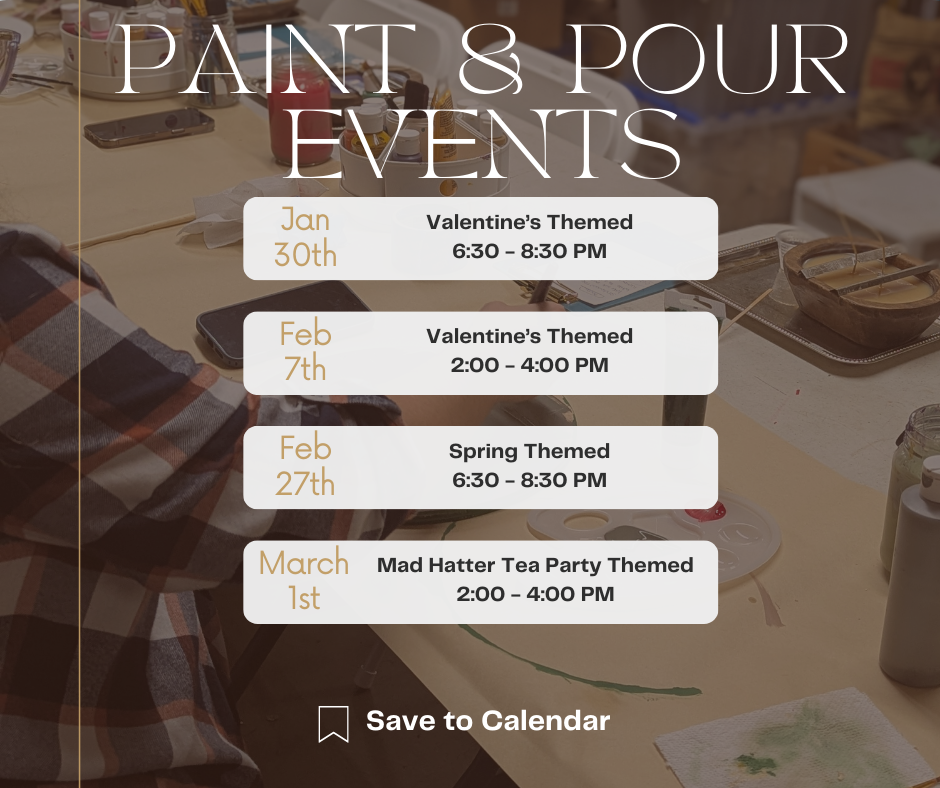 Paint & Pour Events – The Candle Barn Company